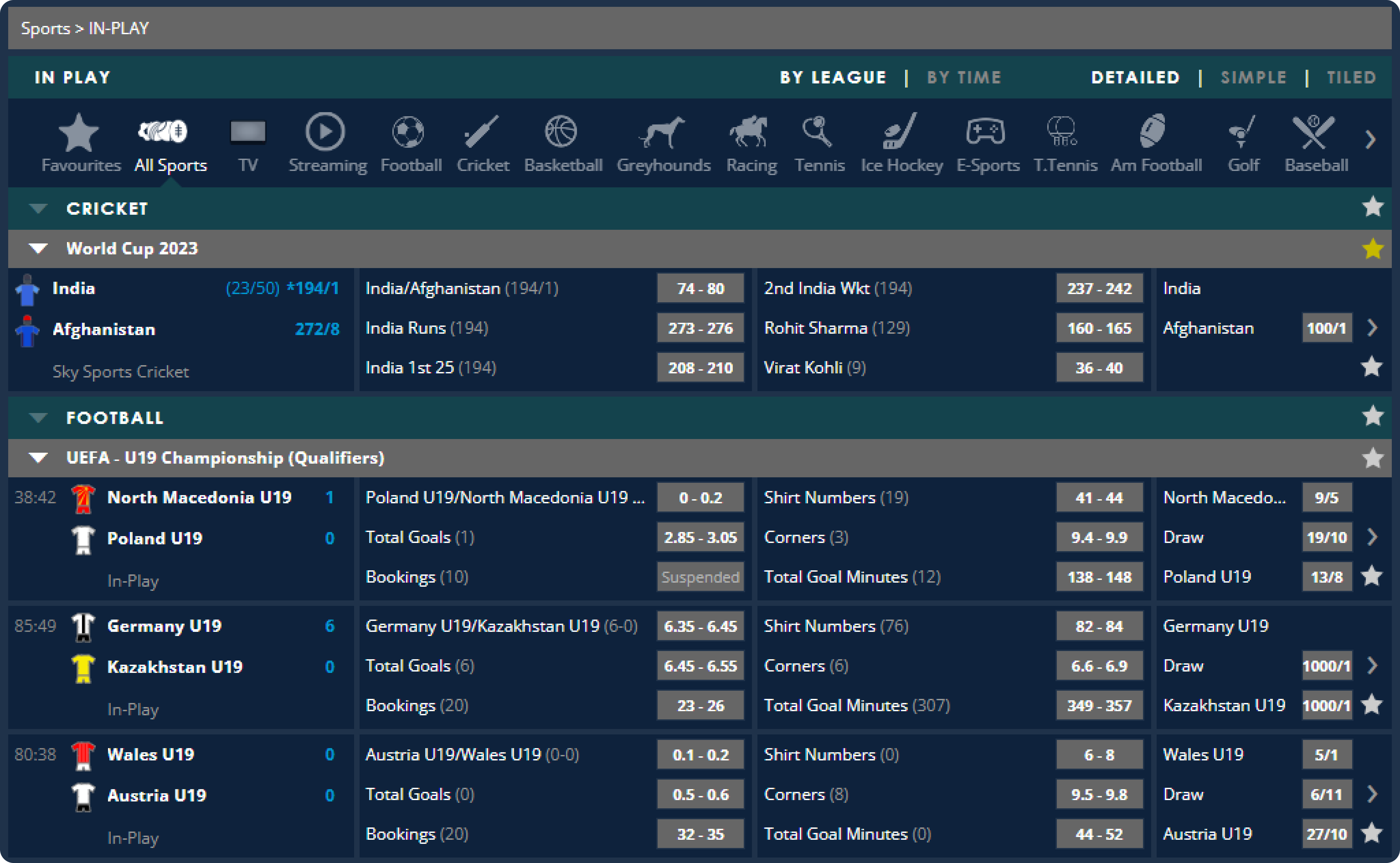 Website Changes Desktop | Sporting Index
